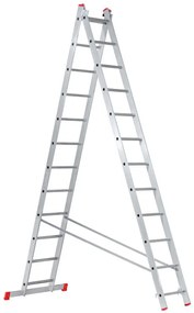 Hliníkový dvoudílný výsuvný žebřík VENBOS HOBBY, 2x12 příček, 5,62 m