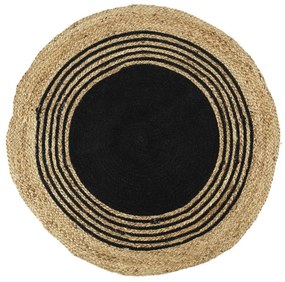 Koberec Naturo Circle, (fi) 90 cm, béžová/černá