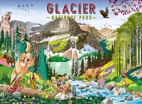RAVENSBURGER Puzzle National Park: Glacier / 500 dílků / 49 × 36 cm