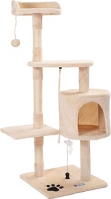 PuppyJoy PuppyJoy, Škrábadlo pro kočku, stromek, sloupek, 4 patra, 85 cm, PJ-042 85, HOM-50044