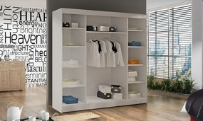 ADRK Furniture Skříň s posuvnými dveřmi a zrcadlem DELLA 200 ADRK-SW-DEL-SW-200