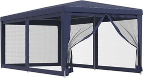 Party stan se 6 síťovanými bočnicemi modrý 3 x 6 m HDPE 319237