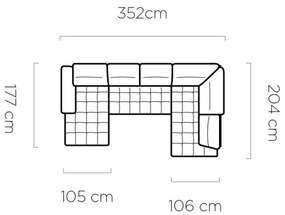 Elegantní sedací souprava BENJAMIN XL 03 STANDARD GIBSON