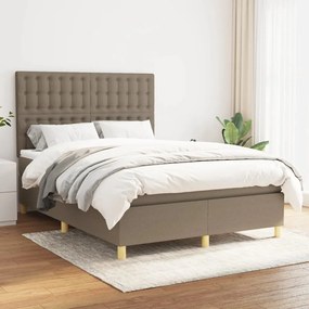 Box spring postel s matrací taupe 140x200 cm textil,  3142661