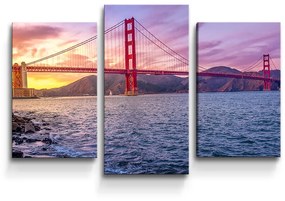 Sablio Obraz - 3-dílný Golden Gate 5 - 75x50 cm
