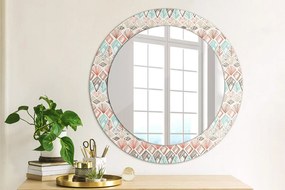 Kulaté dekorativní zrcadlo Etnický vzorec fi 60 cm