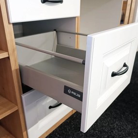 Kuchyňská linka STILO ab | ve tvaru U | 270x405x210 cm | zásuvky PREMIUM BOX | artisan/bílá