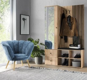Předsíň, dub artisan/černá, KOLI C