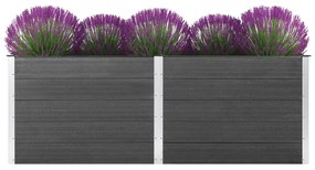 vidaXL Zahradní vyvýšený záhon 250 x 50 x 91 cm dřevoplast šedý