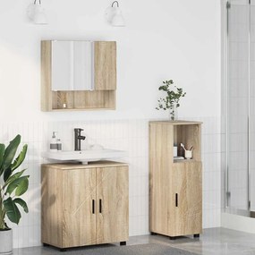 Sada koupelnového nábytku 3 ks Sonoma dub 61 x 35 x 64 cm 3392945