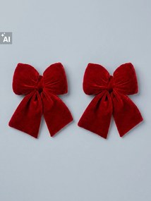 Sinsay - Vánoční dekorace ve tvaru mašlí 2 pack - červená