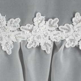 VÁNOČNÍ ZÁCLONA NA PÁSCE FLAKE 350X160 CM BÍLÁ