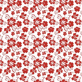 Vzor s krásnými červenými květy