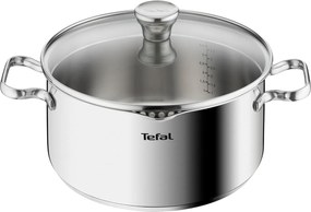 Hrnec Tefal Duetto 24 cm Nerezová Ocel víko Indukce