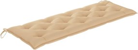 Stohovatelná zahradní lavice s poduškou 159 cm masivní teak 3063324
