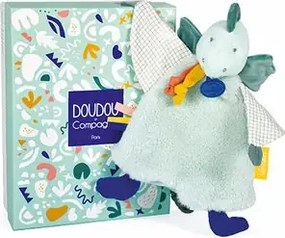 Doudou Dárková sada - Plyšový muchláček dinosaurus zelený 25 cm / od 0