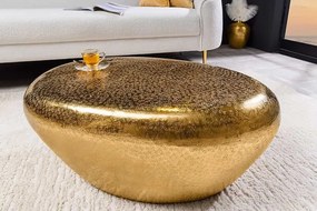 Designový kovový konferenční stolek Verde zlatý 75cm