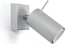 Nástěnné bodové svítidlo SOLLUX Ring 1 GU10 1x40W bez zdroje SL.0449 šedá