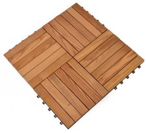 Podlahové dlaždice z jasanového dřeva v sadě 6 ks Rojaplast - Thermowood