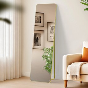 Zrcadlo Gurnee 140x40 cm – zlatá lesklá