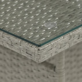 Zahradní sestava AZS-A1442 GREY, polyratan, šedá (111 x 62) cm