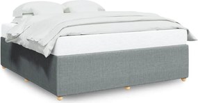 Rám postele bez matrace světle šedý 180 x 200 cm textil 3284956
