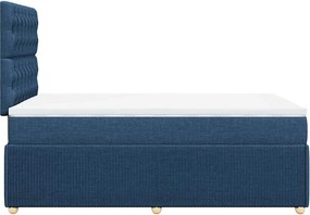 Box spring postel s matrací modrá 120x200 cm textil 3292036