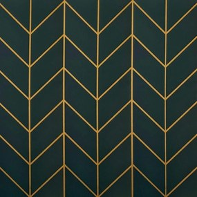 3D panel 0069, rozměr 50 cm x 50 cm, GLAMOUR 3 smaragdový se zlatými konturami, IMPOL TRADE