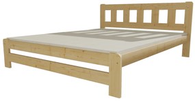 Dřevěná postel VMK 10B 160x200 borovice masiv přírodní lakovaná