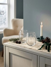 Sinsay - Vánoční sklenice s potiskem sněhových vloček 2 pack - clear
