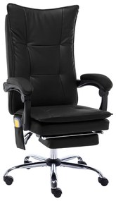 Masážní kancelářská židle černá umělá kůže,  20360