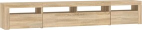 TV skříňka s LED osvětlením dub sonoma 240x35x40 cm 3152724