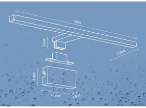 Nordlux -LED Koupelnové osvětlení zrcadla MARLEE LED/8,9W/230V IP44 50 cm černá