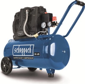 Scheppach HC 51 Si - tichý bezolejový dvouválcový kompresor 50 l