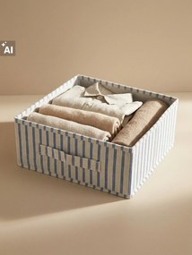 Sinsay - Skládací úložné boxy s pruhy 2 pack - námořnická modrá