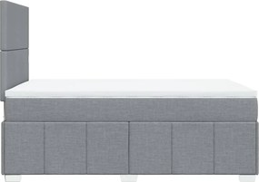 Box spring postel s matrací světle šedá 120x190 cm textil 3291600