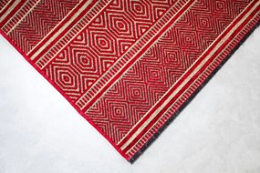 BE Koberec Saran G001 RED - červený obdélníkový Rozměr: 60x100 cm