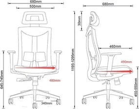 Ergo Office ER-414 / Kancelářská ergonomická židle