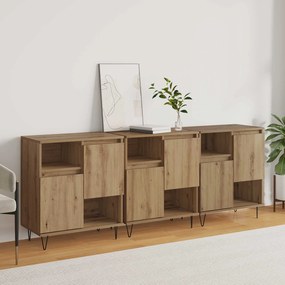 Servírovací skříň 3 ks Artisanový dub 60 x 35 x 70 cm 3394564