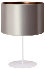 Duolla Duolla - Stolní lampa CANNES 1xE14/15W/230V pr. 20 cm stříbrná/měděná/bílá DU602976