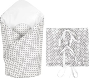 Bellatex Zavinovačka 75x75 cm Kosočtverec šedá, bílá
