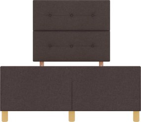 Rám postele s čelo Tmavě hnědá 120 x 200 cm textil 3344721
