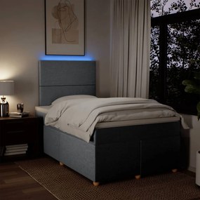 Box spring postel s matrací světle šedá 120 x 200 cm textil 3293540