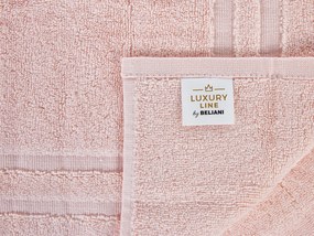 Sada 9 bavlněných froté ručníků růžové ATIU Beliani