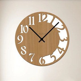 dřevo života Nástěnné hodiny CLOCK Zvolte barvu dekoru: Buk, Velikost hodin: 40x40, Barva ručiček: Černé
