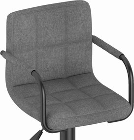 Barová židle světle šedá textil 334625