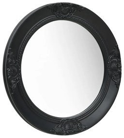 Nástěnné zrcadlo barokní styl 50 cm černé - Default Title