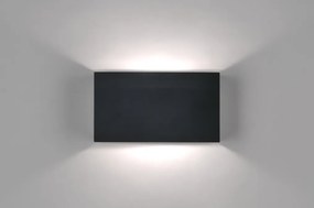 Nástěnné designové černé LED svítidlo do chodby Caldana Black Classico