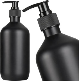 Camerazar Dávkovač mýdla 300 ml matně černá lahvička s pumpičkou do kuchyně nebo koupelny