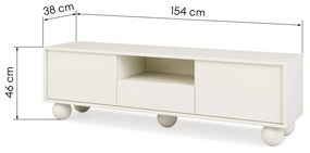 TV stolek FRANCESCO 154 cm bílý